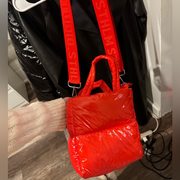 Bags | Red Puffer Purse | Poshmark